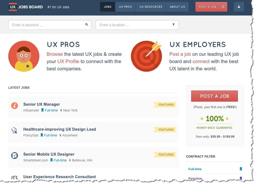 Recruit User Experience Professionals with UX Jobs Board | Recruiting ...