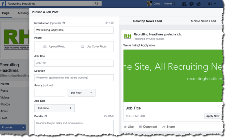 How to Post a Job on Facebook | Recruiting Headlines